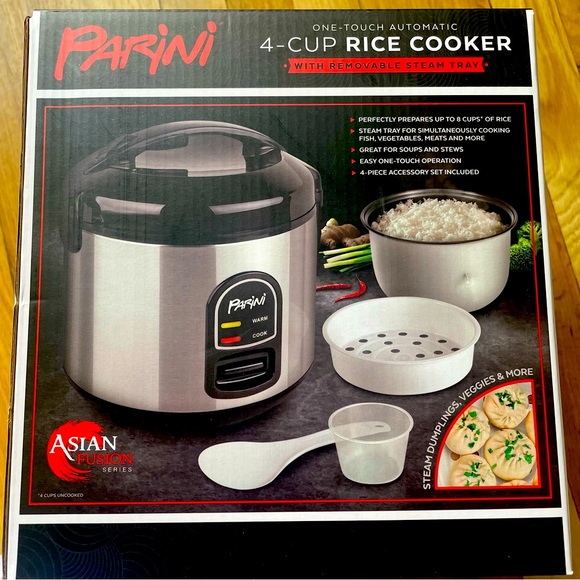 Parini | Kitchen | Nib Parini Onetouch Automatic 4cup Rice Cooker With ...